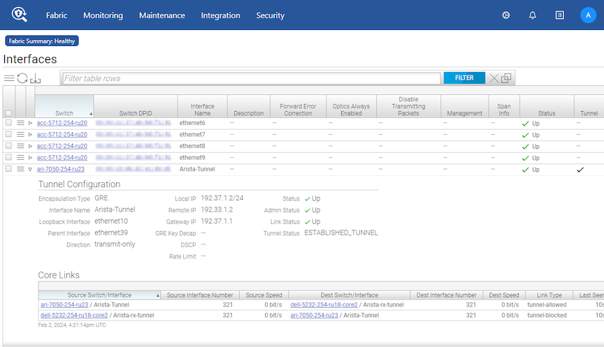 DMF User Guide - Tunneling Between Data Centers - Arista